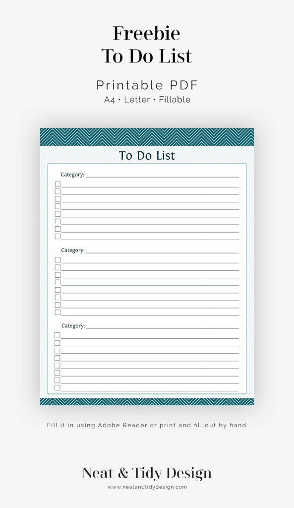 Freebie: To Do List - Neat and Tidy Design
