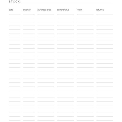 Stock tracker - Neat and Tidy Design
