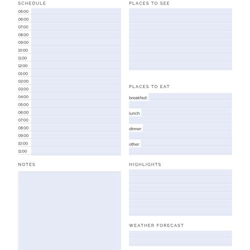 Daily Travel Planner - Neat and Tidy Design