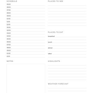 Daily Travel Planner - Neat and Tidy Design