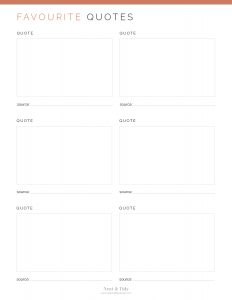 Reading Journal Kit - Neat and Tidy Design
