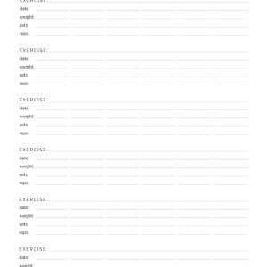 Fitness Progress Tracker - Neat and Tidy Design