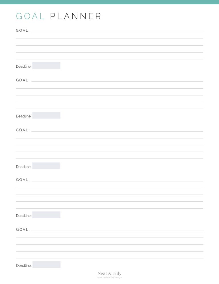 Goal & Life Planner Kit - Neat and Tidy Design