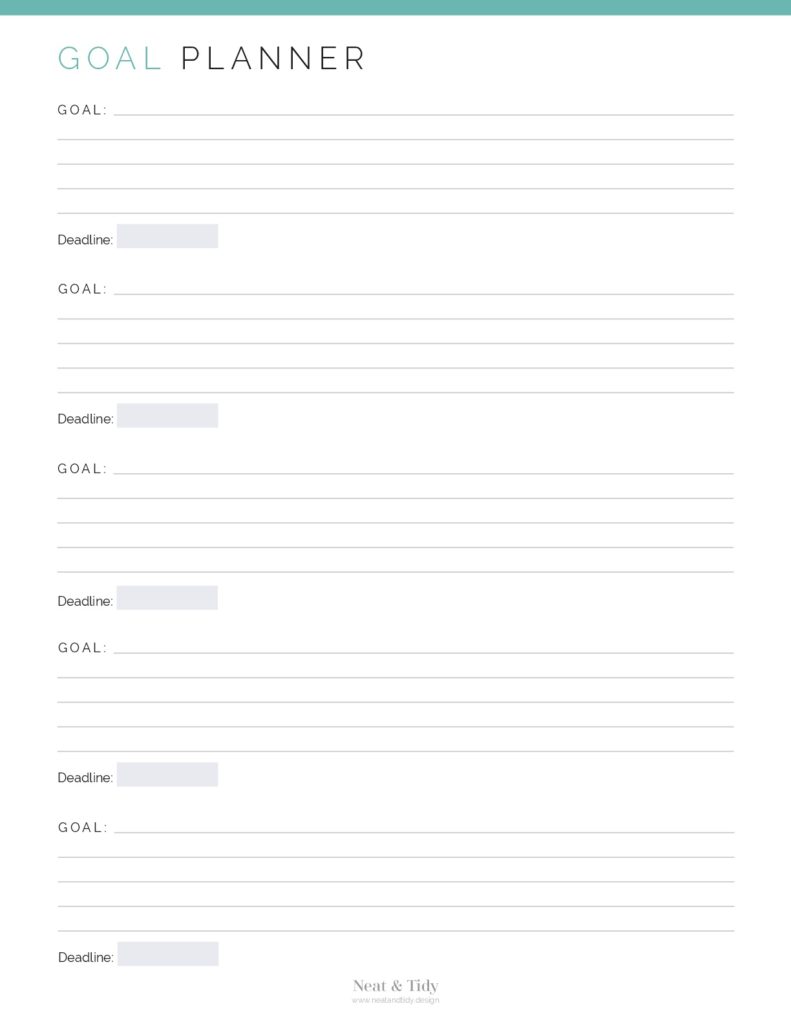 Goal & Life Planner Kit - Neat and Tidy Design