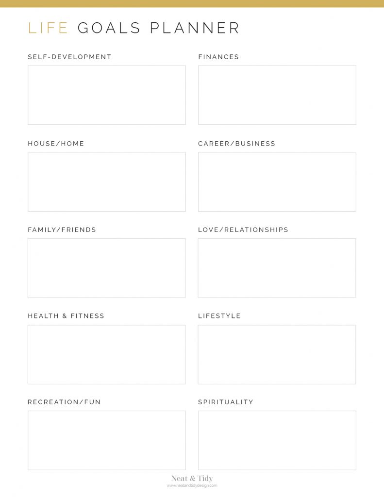 Goal & Life Planner Kit - Neat and Tidy Design