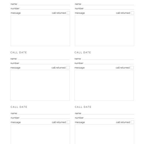 Missed Call Log - Neat and Tidy Design