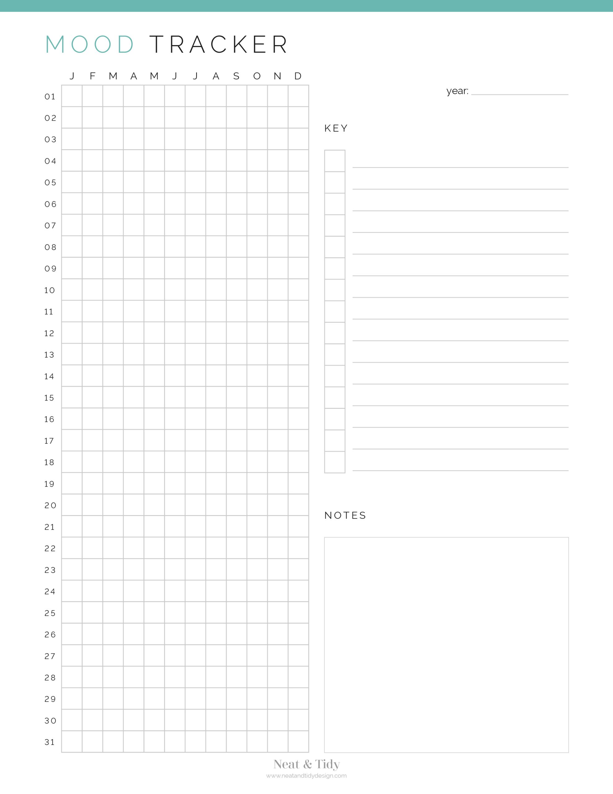 Mood Tracker - Neat and Tidy Design