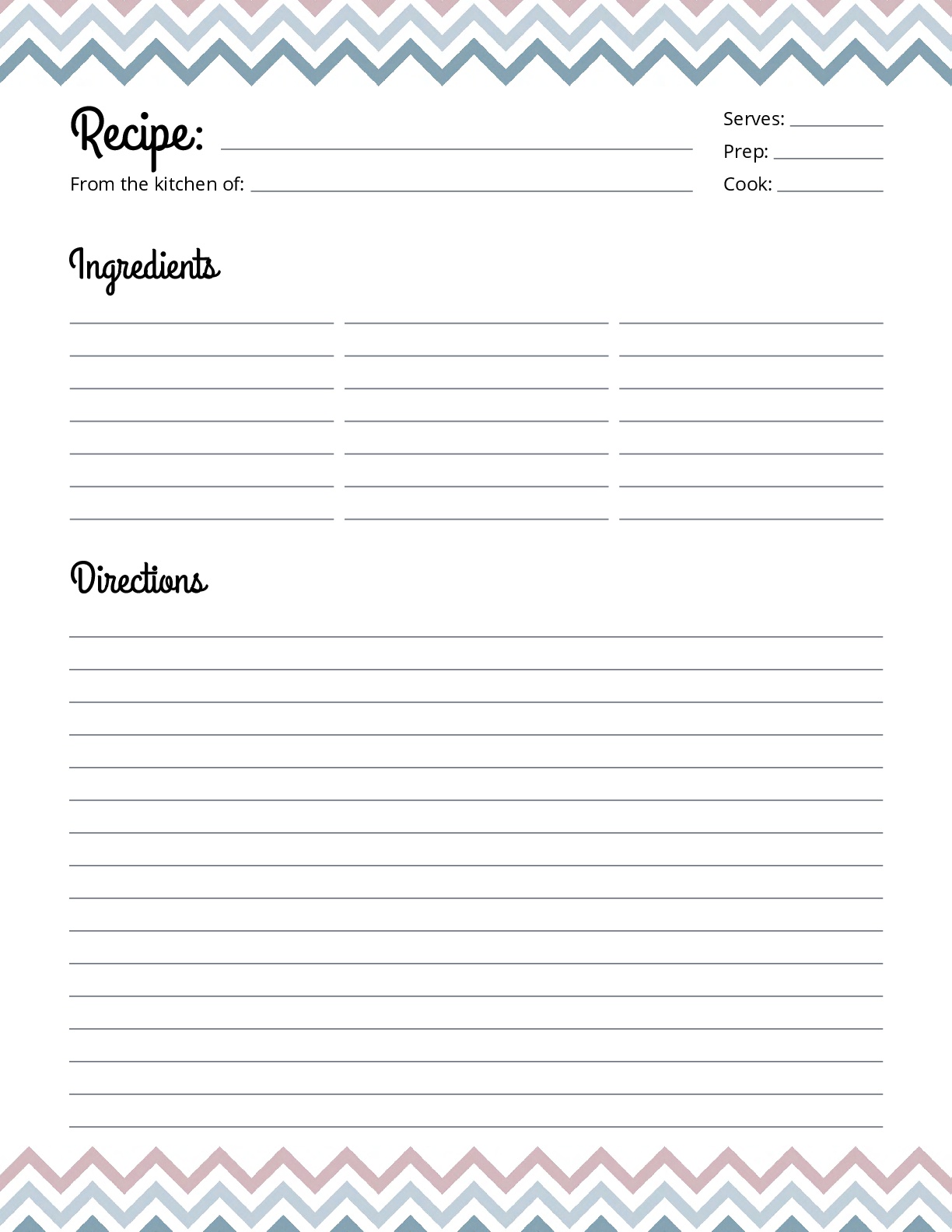 Recipe Card Bundle - Neat and Tidy Design
