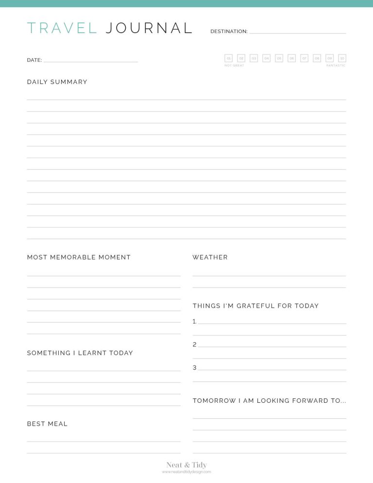 Essential Travel Planner Kit - Neat and Tidy Design