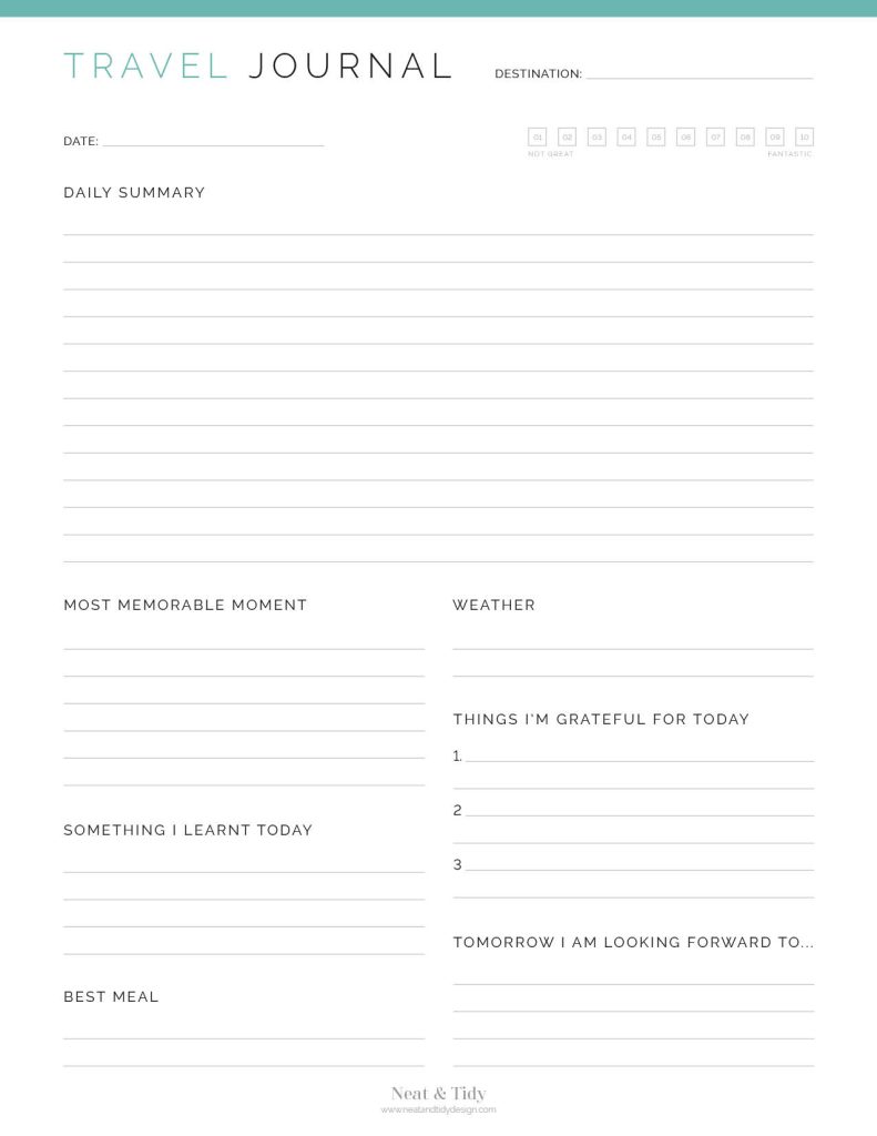 Essential Travel Planner Kit - Neat and Tidy Design
