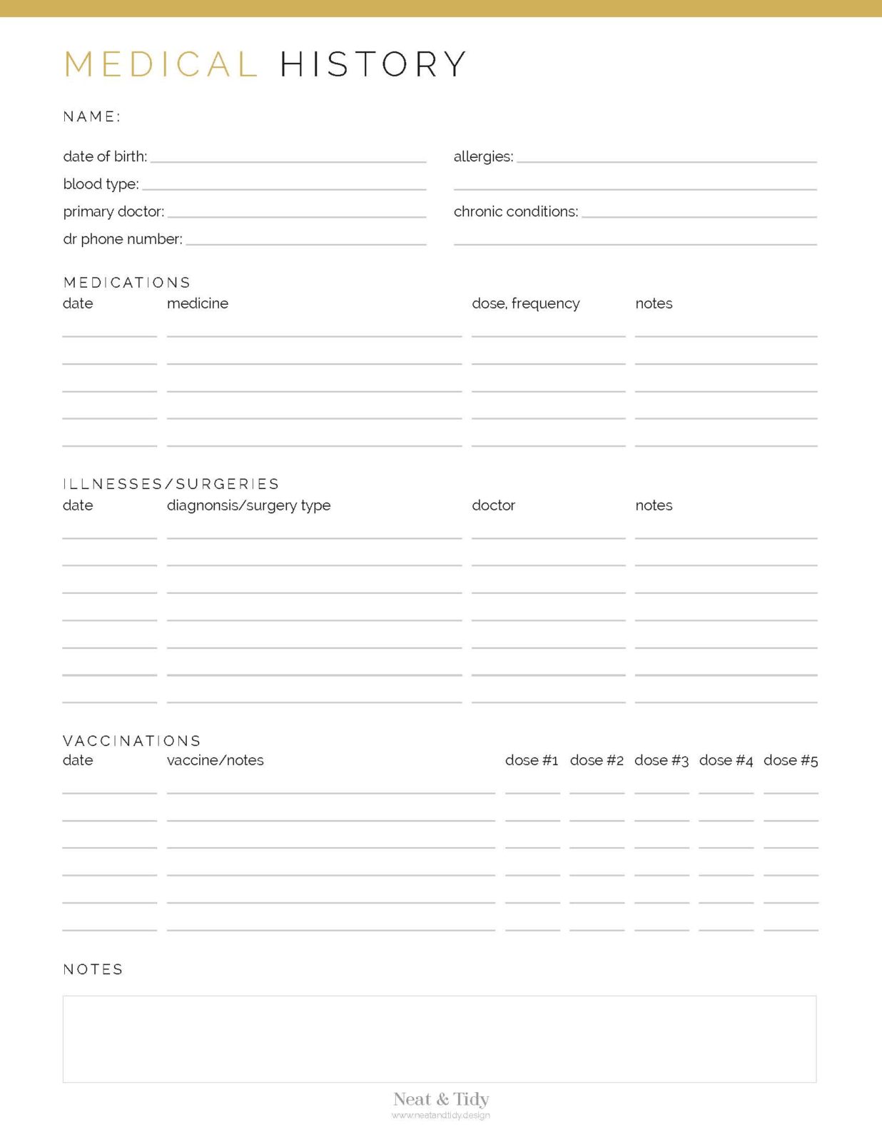 Ultimate Medical Binder Kit - Neat and Tidy Design