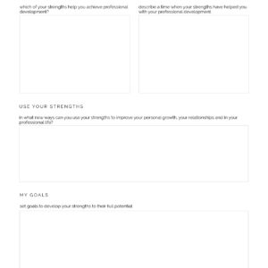 My Strengths Worksheet - Neat and Tidy Design