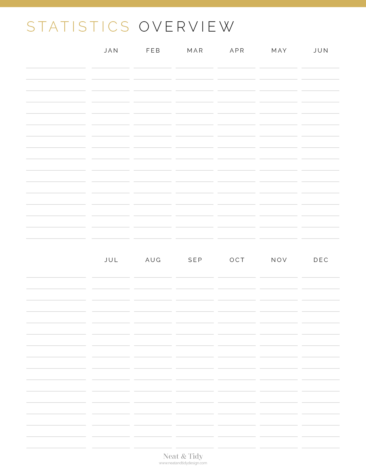 Business Statistics Overview - Neat and Tidy Design