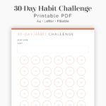 30-Day Habit Challenge - Neat and Tidy Design