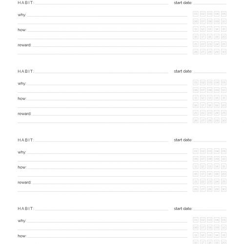30-Day Habit Challenge - Neat and Tidy Design