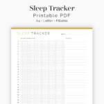 Monthly Sleep Tracker - Neat and Tidy Design
