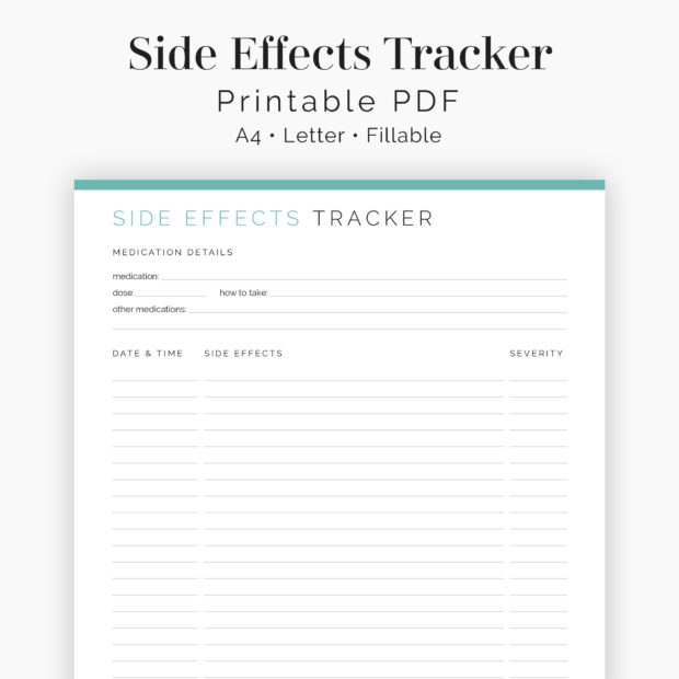 Side Effects Tracker - Neat and Tidy Design