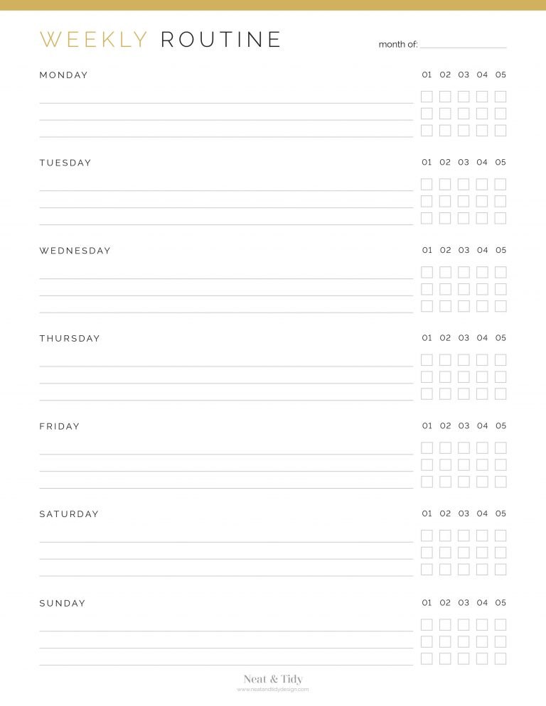 Routines & Habits Kit - Neat and Tidy Design