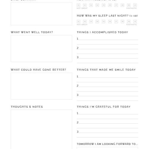 Daily Review - Neat and Tidy Design