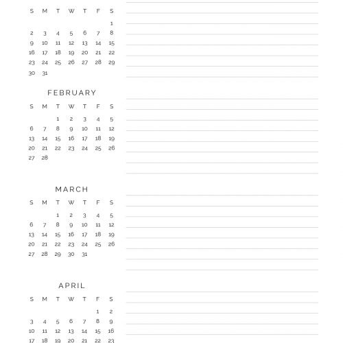 2022 Important Dates - Neat and Tidy Design