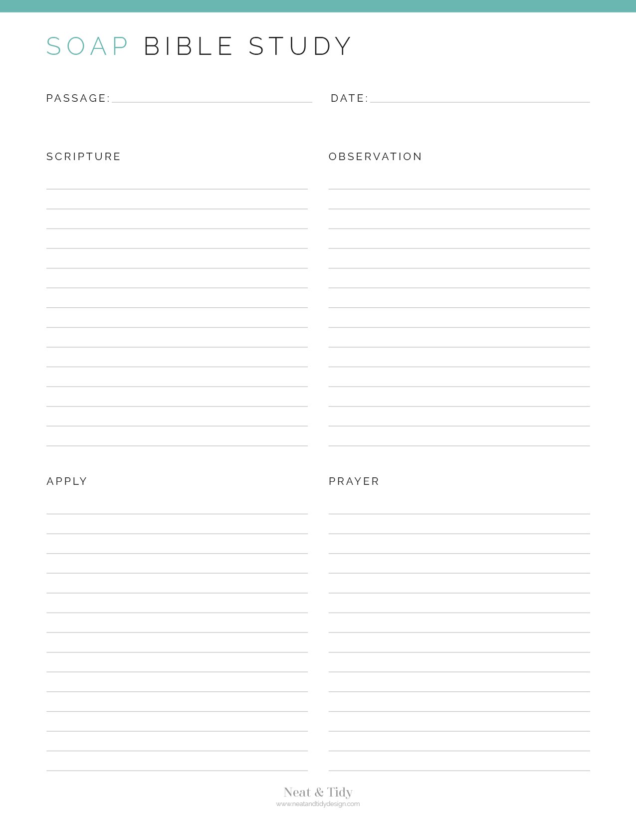 Bible Study Planner Kit - Neat and Tidy Design