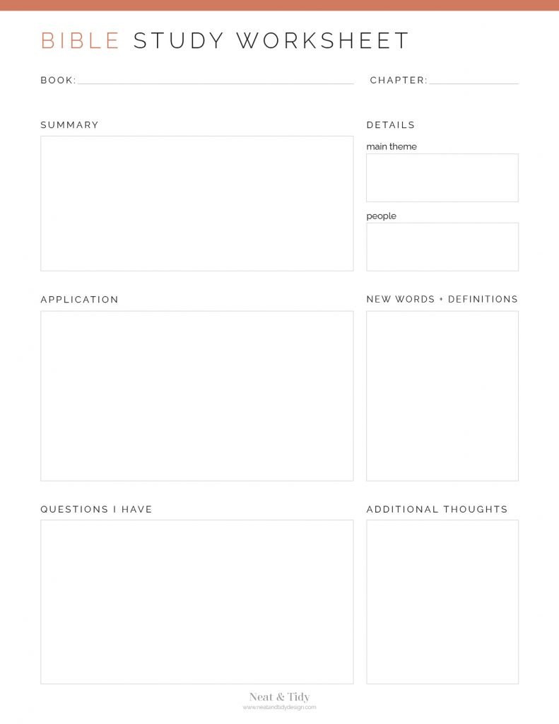 Bible Study Planner Kit - Neat and Tidy Design
