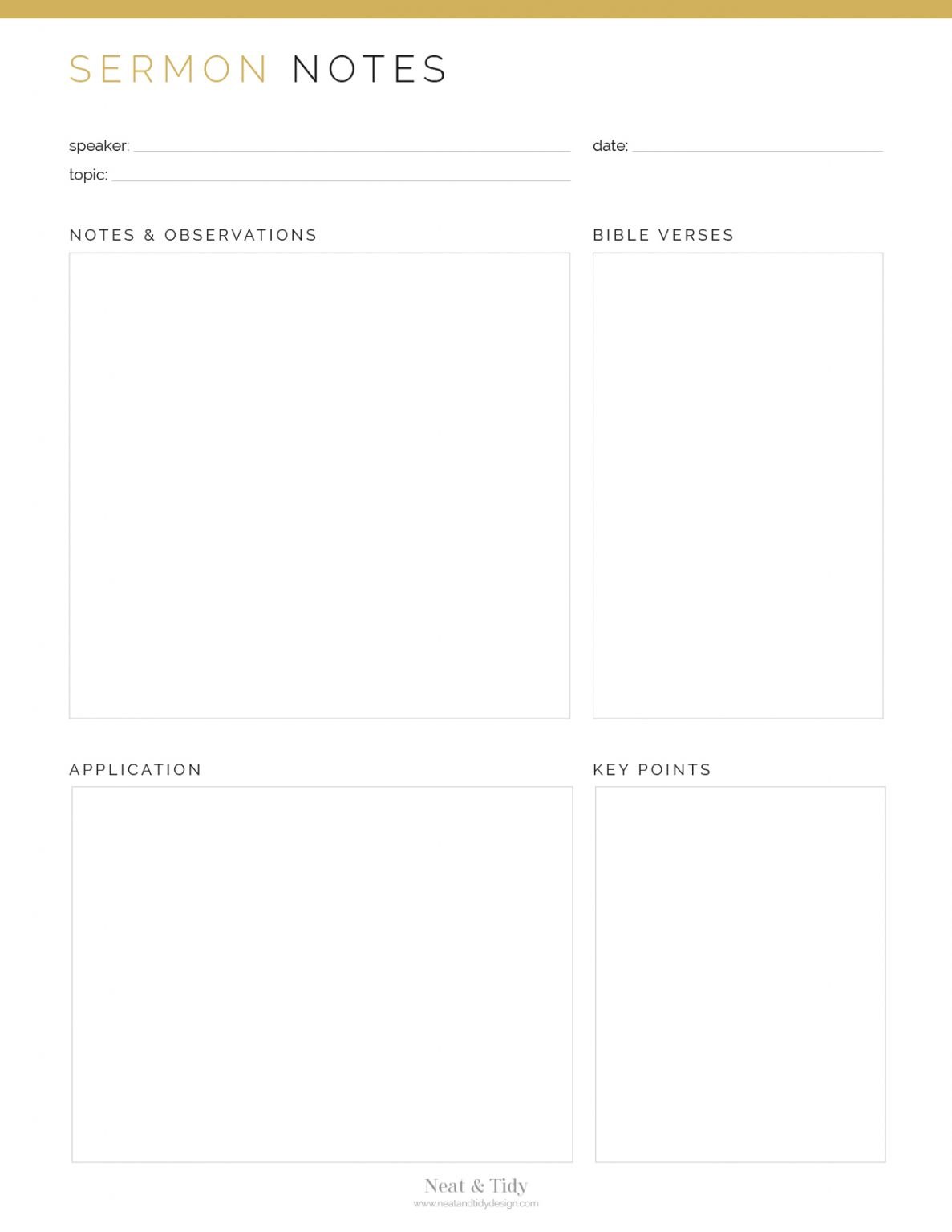 Bible Study Planner Kit - Neat and Tidy Design