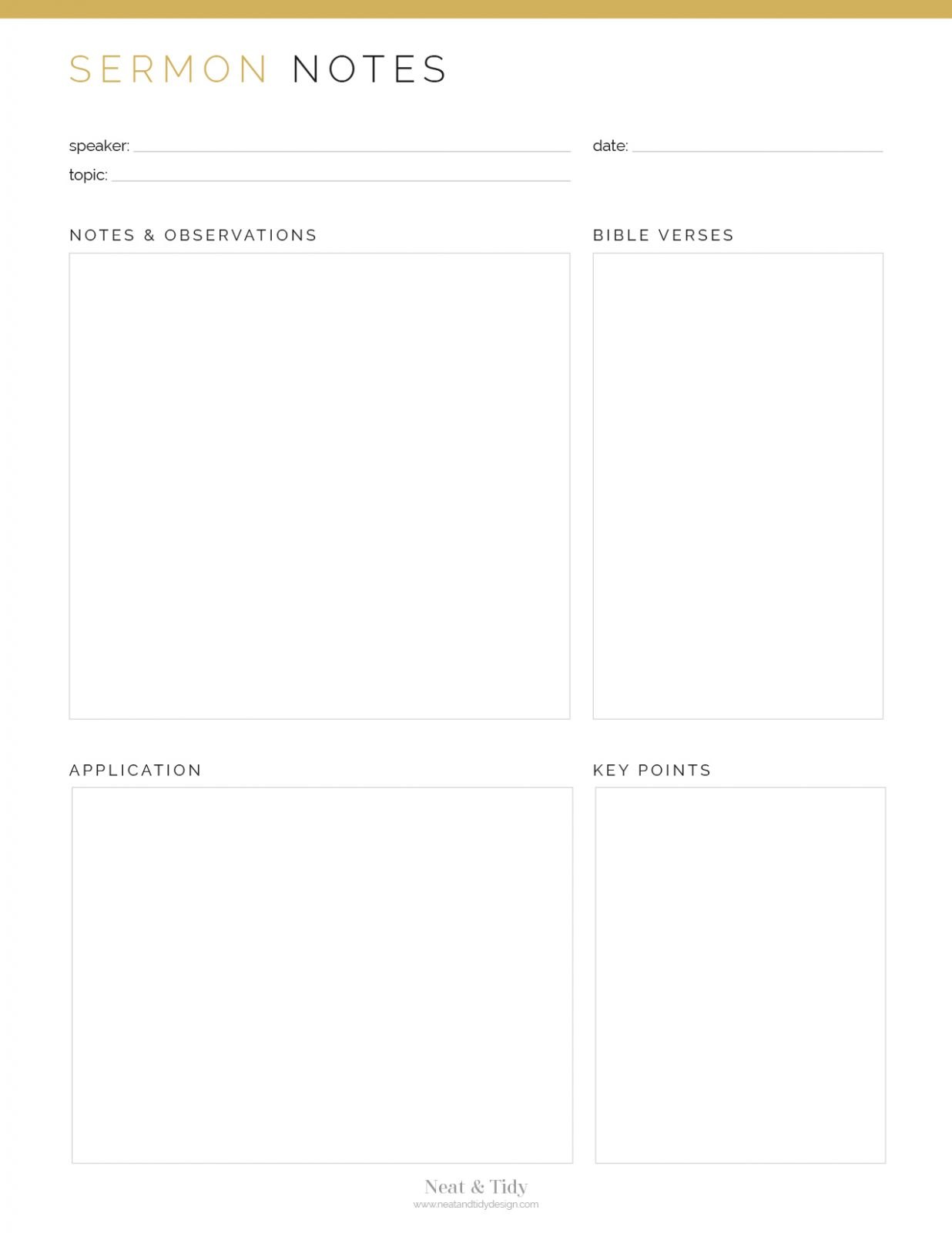 Bible Study Planner Kit - Neat and Tidy Design