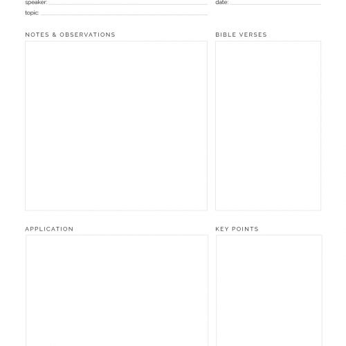 Bible Study Planner Kit - Neat and Tidy Design