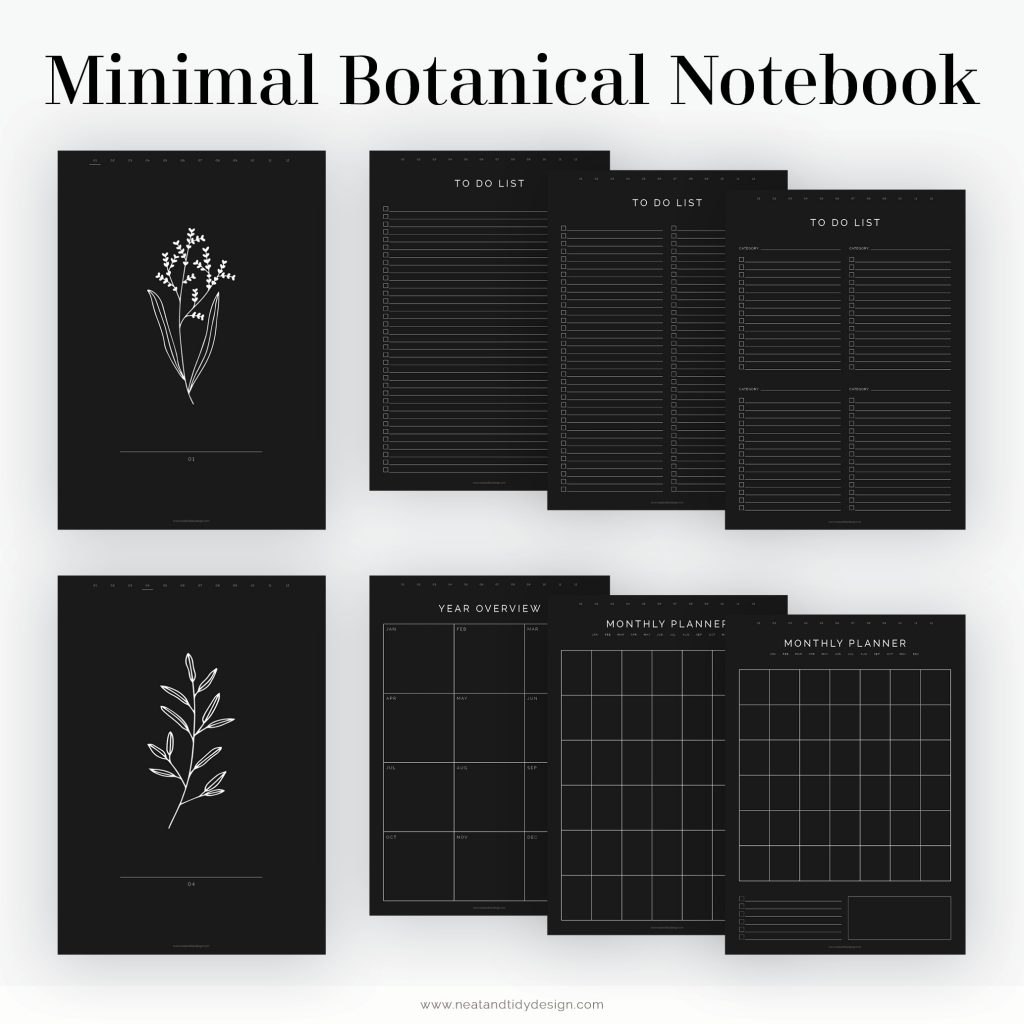 Digital Minimal Notebook for GoodNotes - Neat and Tidy Design