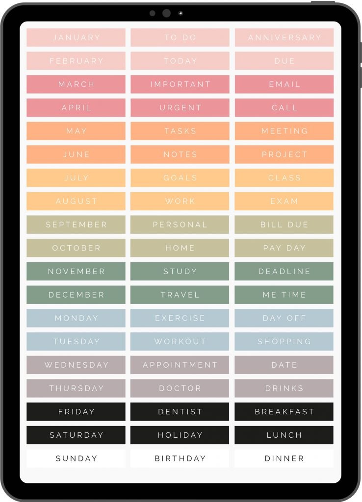 Digital Stickers - vol 2 - Neat and Tidy Design