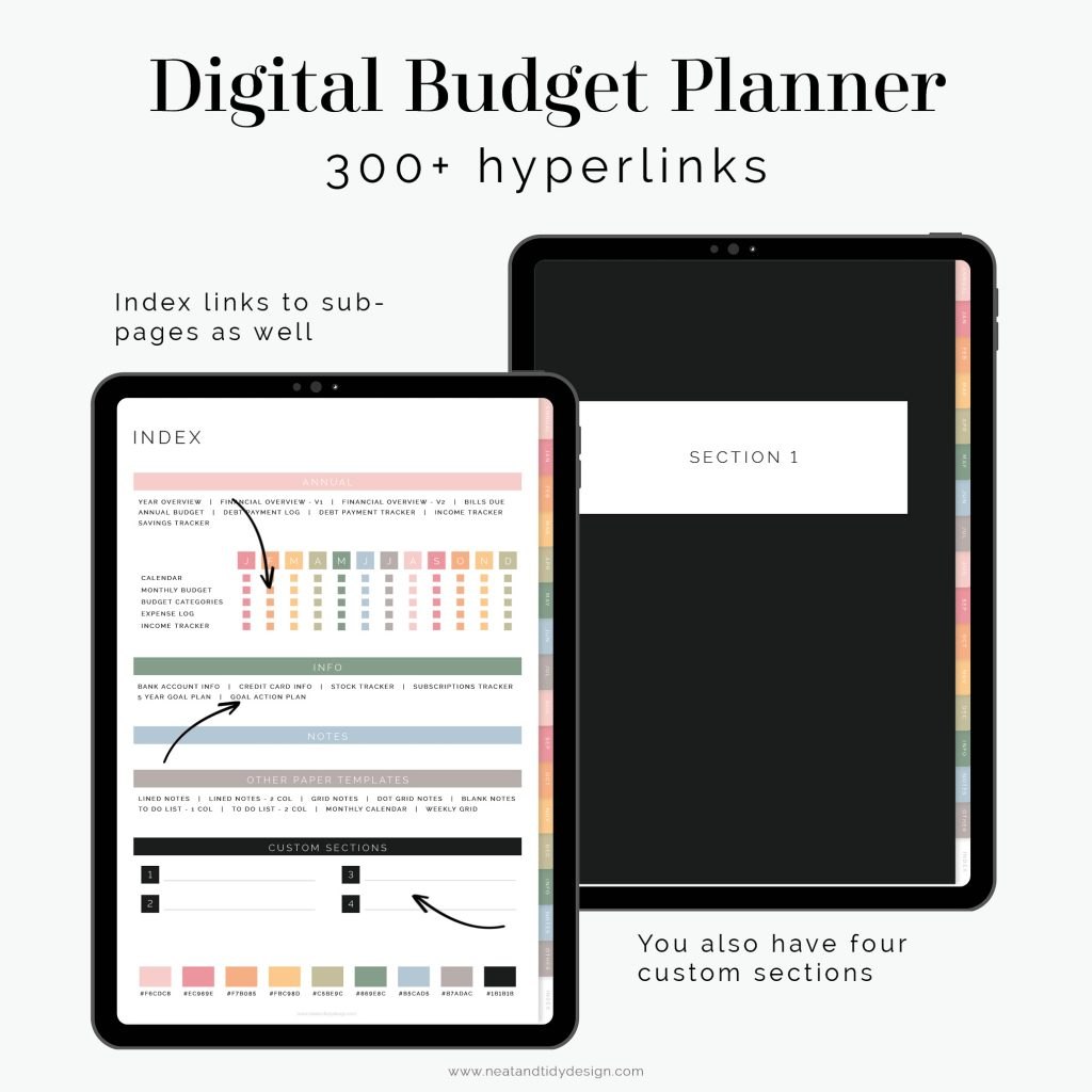 Digital Budget Planner - Neat and Tidy Design