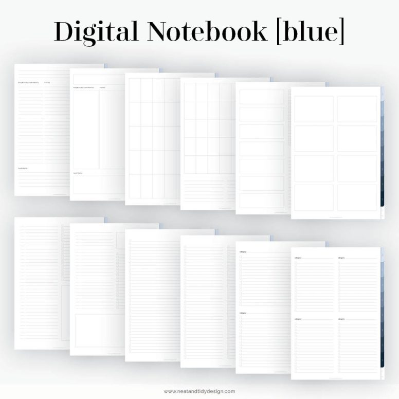 Digital Notebook - Neat and Tidy Design