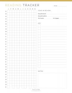 Reading Journal Kit - Neat and Tidy Design