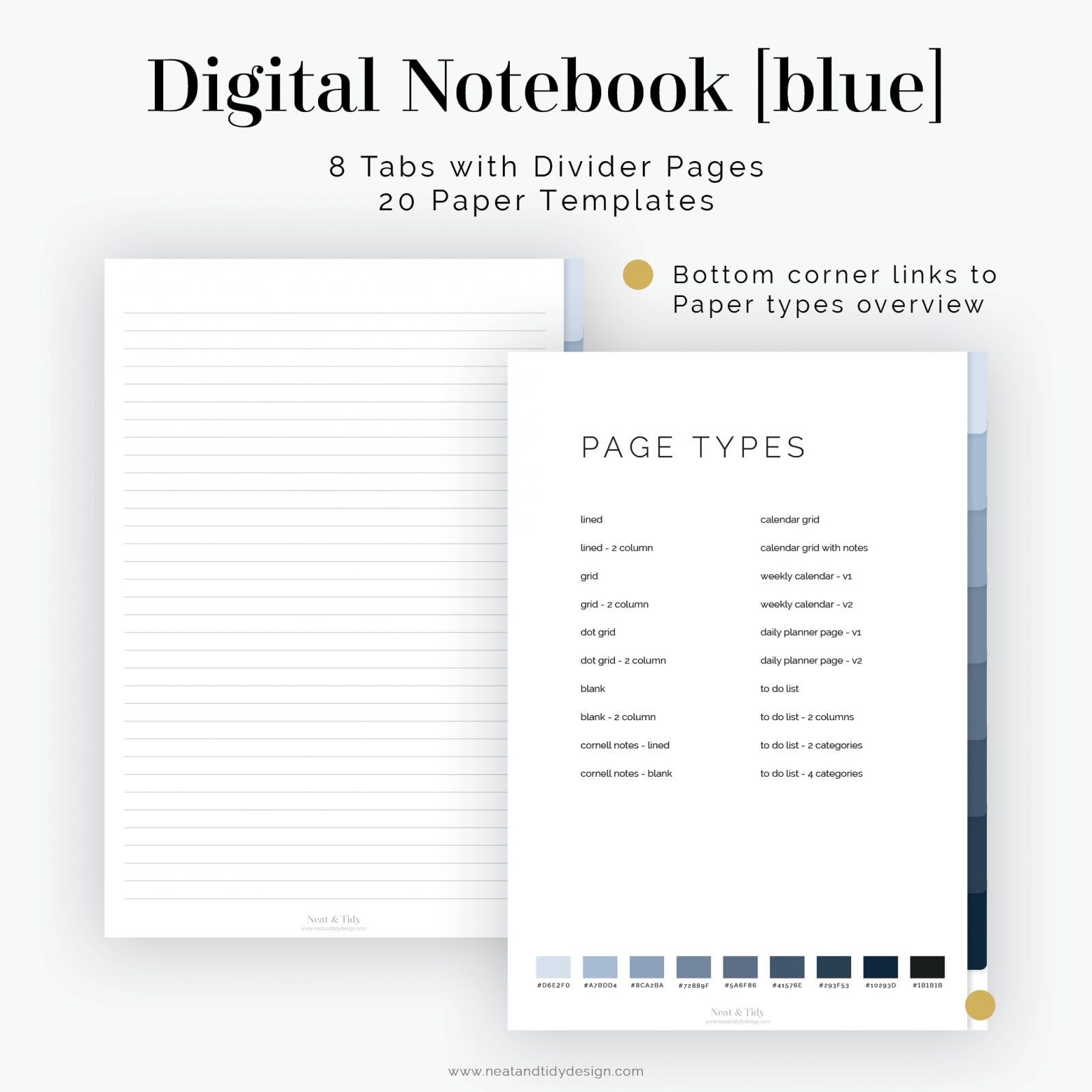 Digital Notebook - Neat and Tidy Design