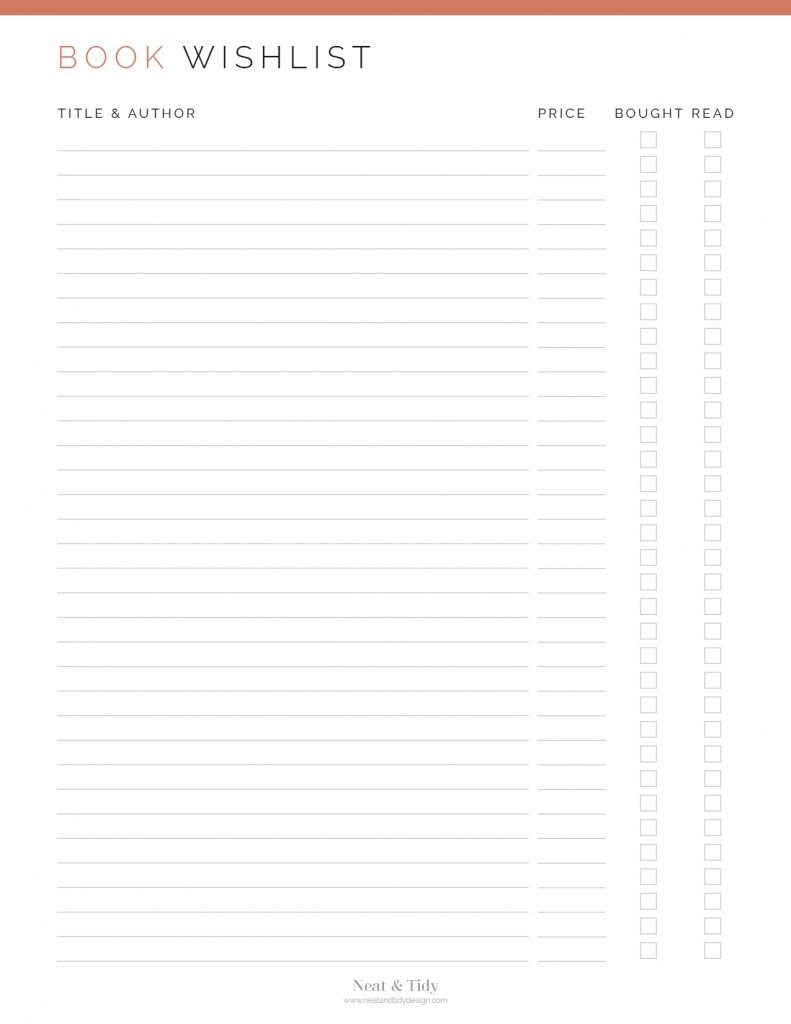Reading Journal Kit - Neat and Tidy Design