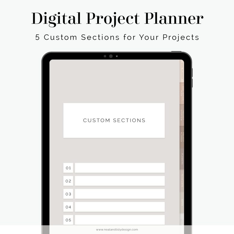 Digital Project Planner - Neat and Tidy Design