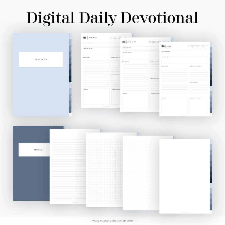 Digital Daily Devotional - Neat and Tidy Design