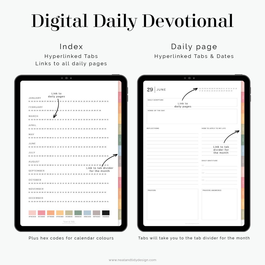 Digital Daily Devotional - Neat and Tidy Design