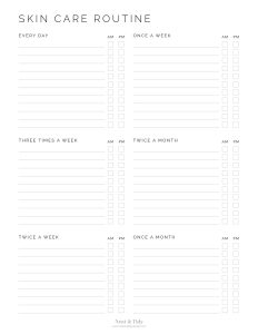 Skin Care Routine - Neat and Tidy Design