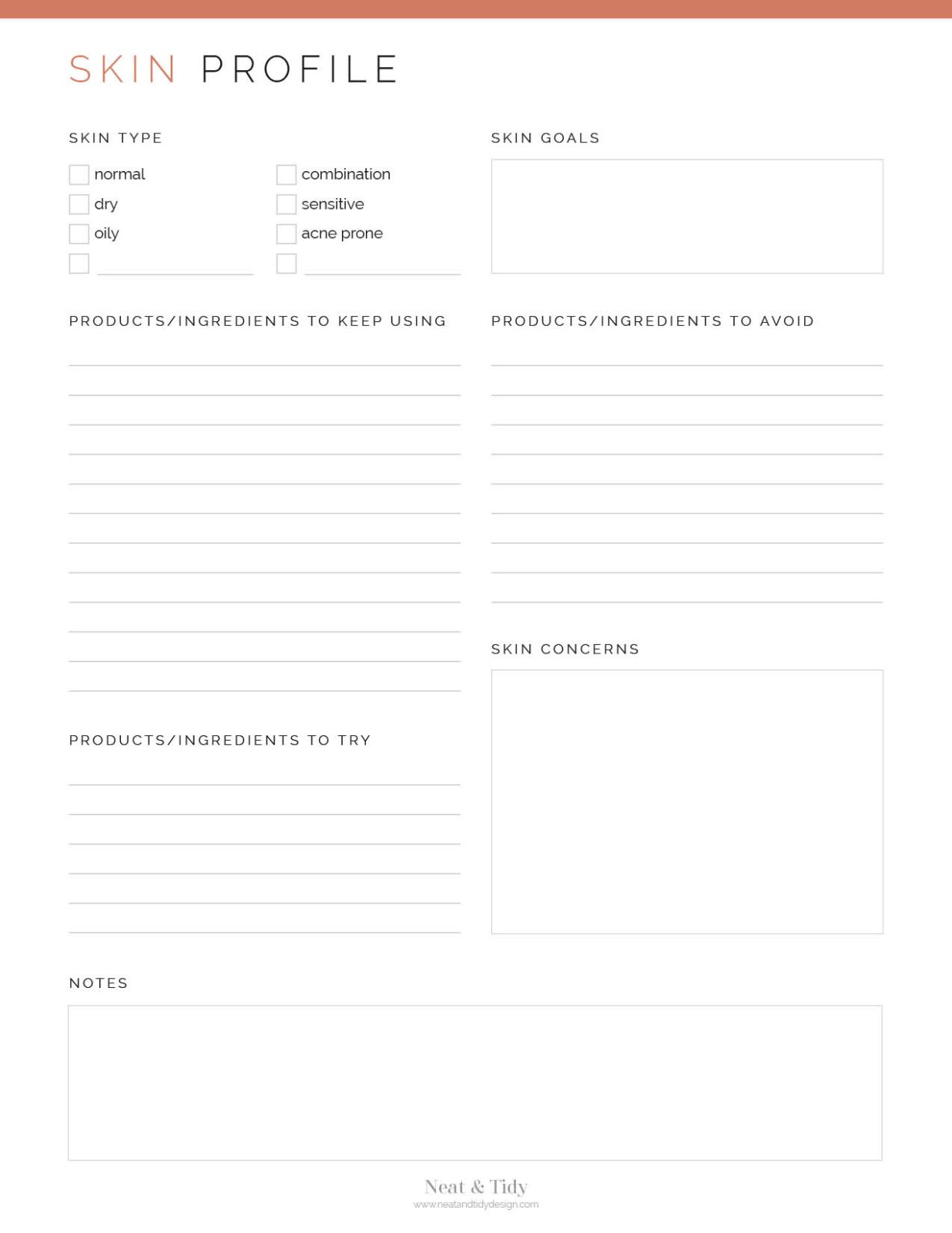 Skin Care Routine - Neat and Tidy Design