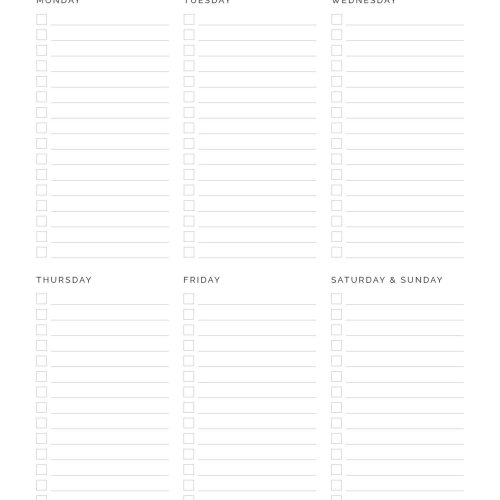 Weekly Planner Bundle - Neat and Tidy Design