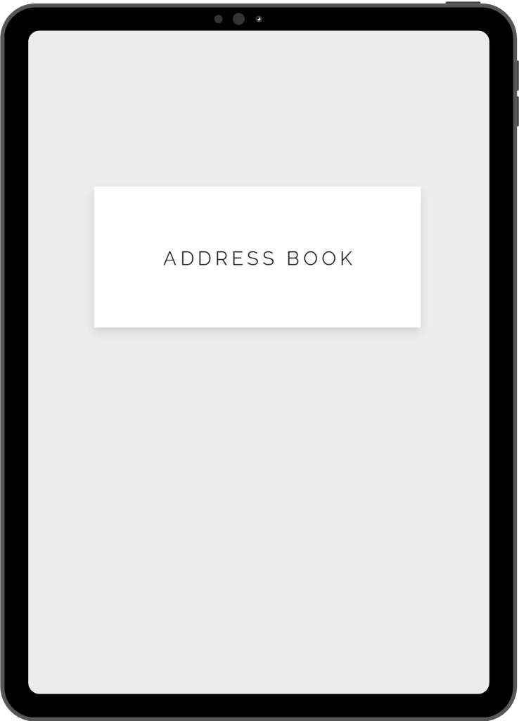 Digital Address Book - Neat and Tidy Design