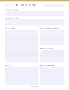 Daily Devotional Journal - Neat and Tidy Design