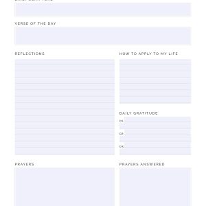 Daily Devotional Journal - Neat and Tidy Design