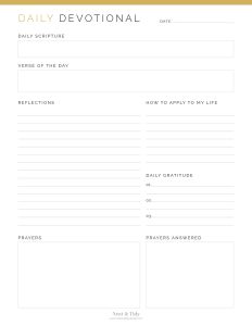 Daily Devotional Journal - Neat and Tidy Design