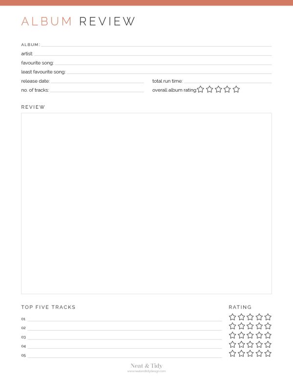 Album Review - Neat and Tidy Design