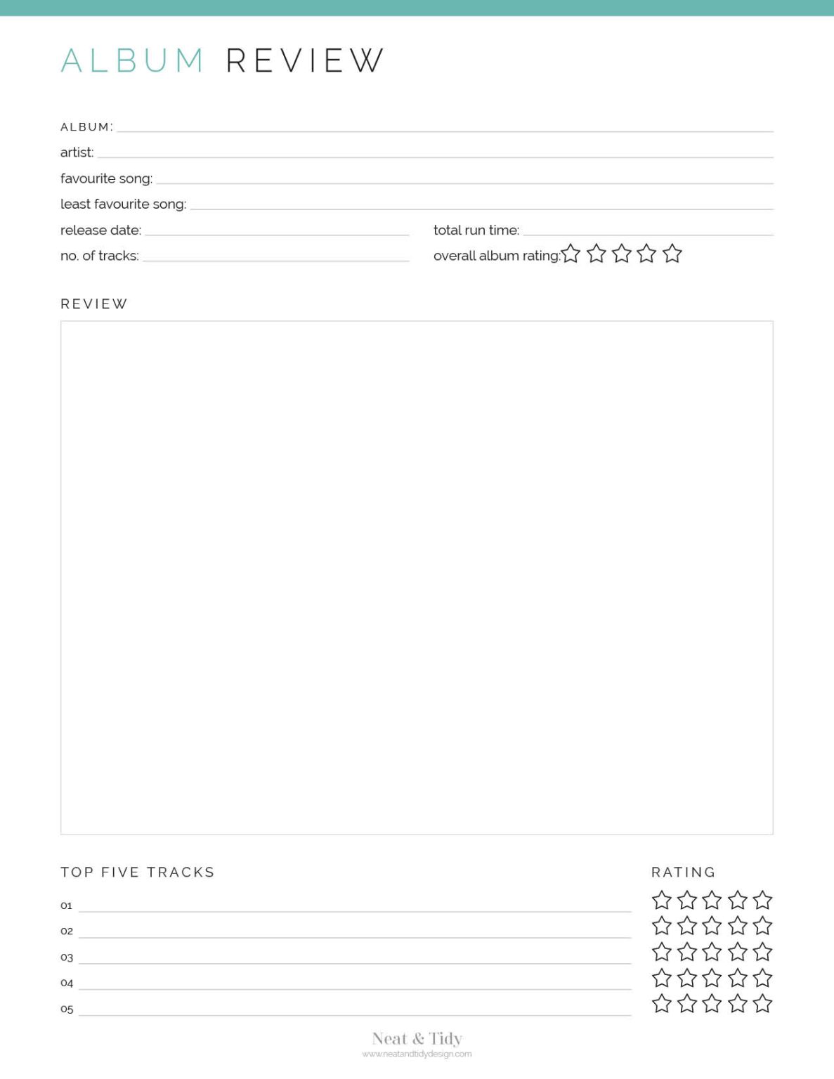 Album Review - Neat and Tidy Design