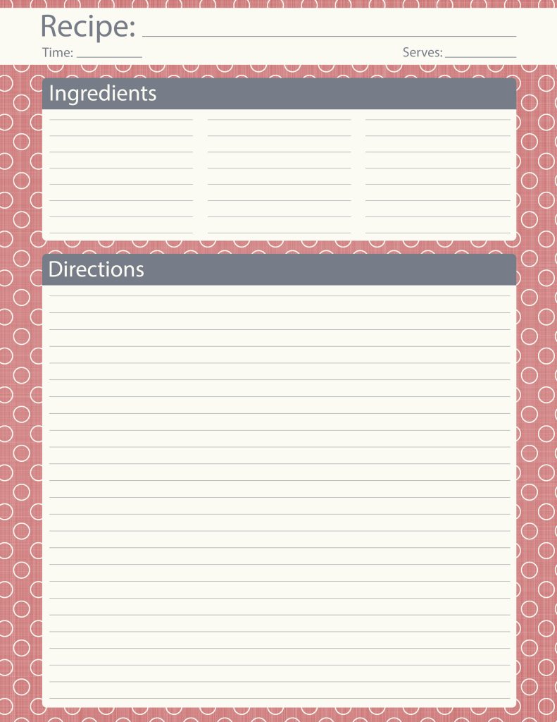 Recipe Card Bundle - Neat and Tidy Design